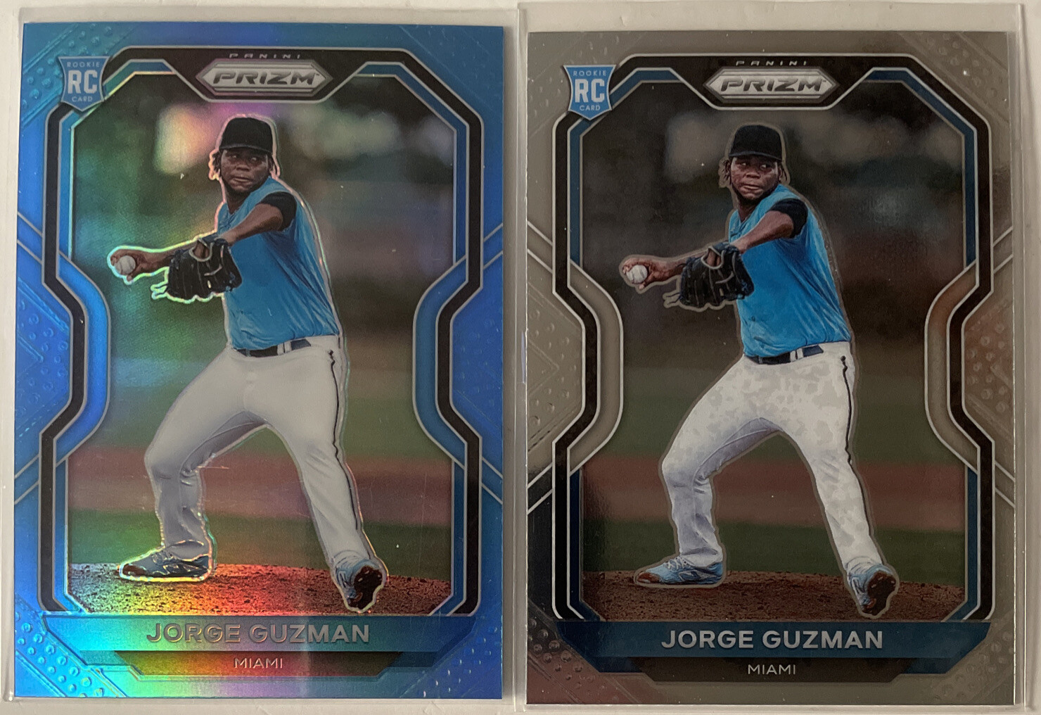 2021 JORGE GUZMAN ROOKIE LOT IF 2 MIAMI MARLINS (1) BLUE | eBay
