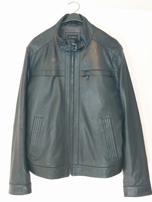 Max Moretti Black Leather Jacket | eBay