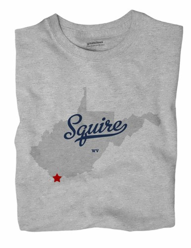 Squire West Virginia WV T-Shirt MAP | eBay