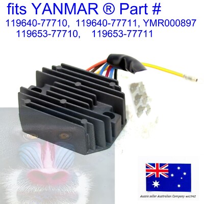 fits Yanmar 12V Voltage Regulator Rectifier 11965377711, 11965377710 ...