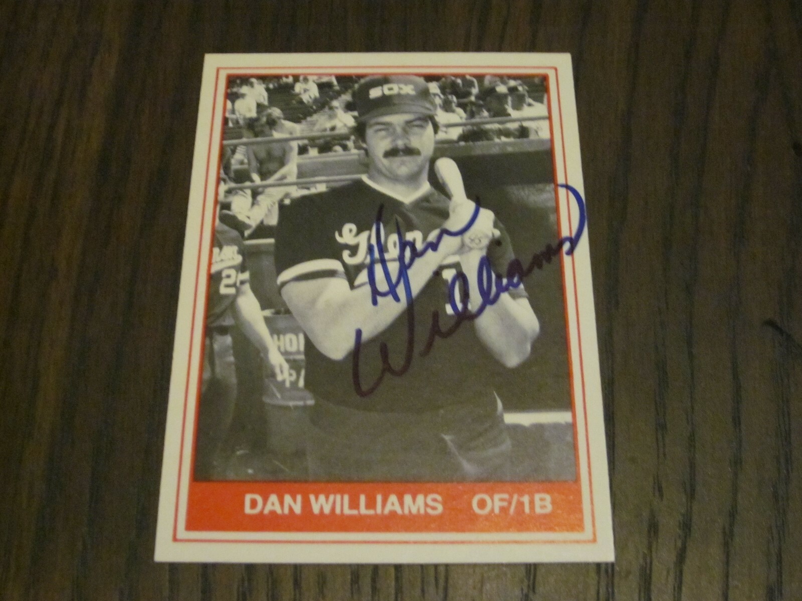 DAN WILLIAMS SIGNED AUTOGRAPHED 1982 TCMA MINOR LG CARD-GLENS FALLS ...