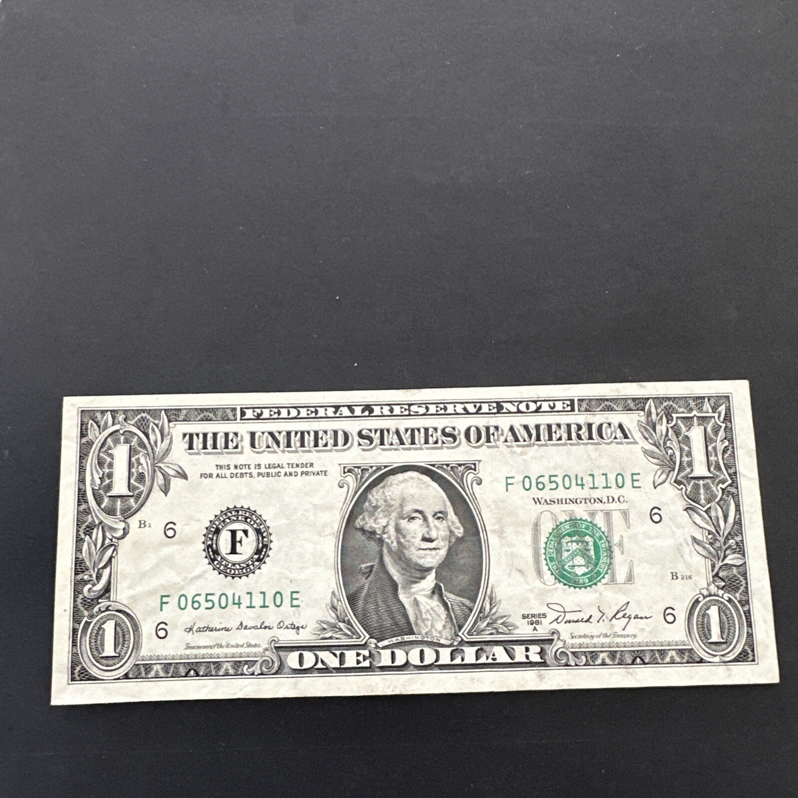 US 1981 A $1 Dollar Washington D.C. Note - Grades as Very Fine | eBay