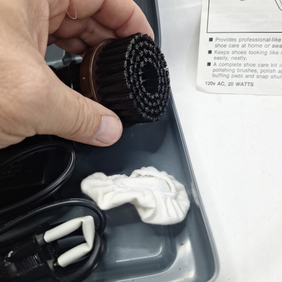Vintage Presto Shine On Home Travel Electric Shoe Polisher In Case ...