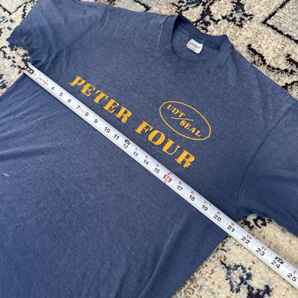 1970’s PETER FOUR Navy Seal USA Frogman UDT/SEAL Vintage Mens X-Large T ...