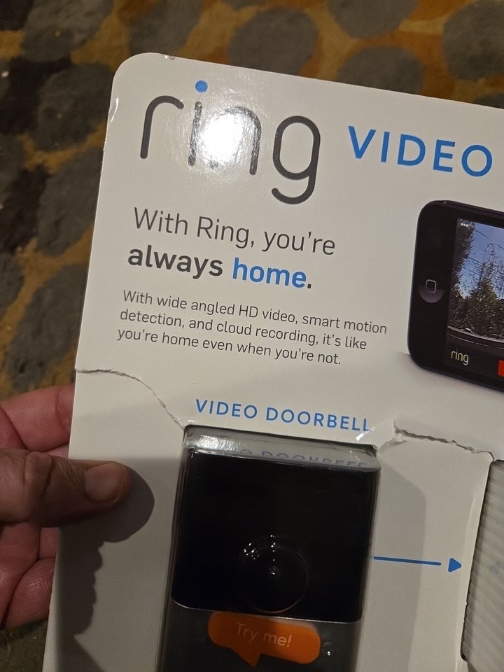 Ring Video Doorbell 1st Generation Satin Nickel Wireless Security, NEW ...