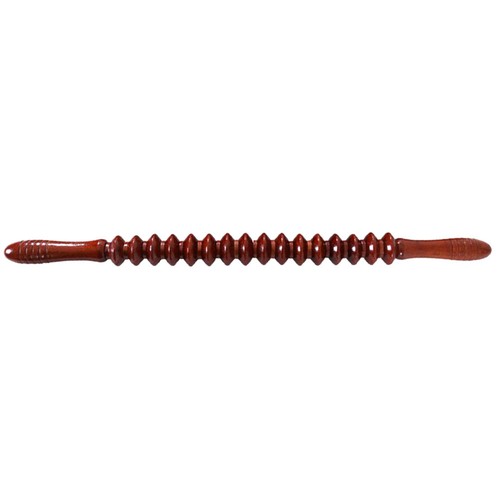 Wooden Oval Yoga Rod Shaft Full-body Massage Stick Wheel Waist Back ...