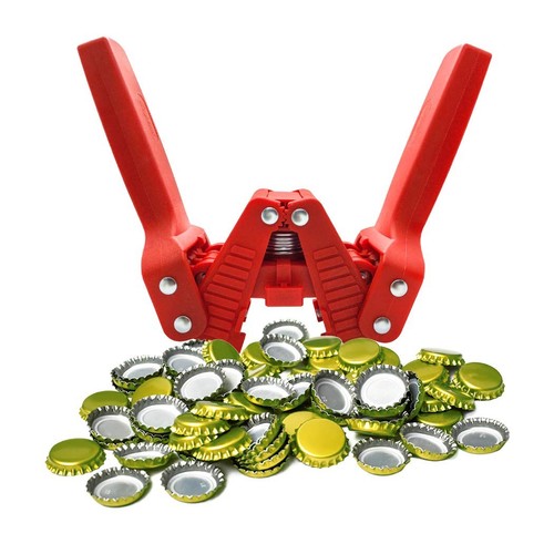 Manual Bottle Capper Tool, Double Lever Hand Capper with 144 count Beer ...