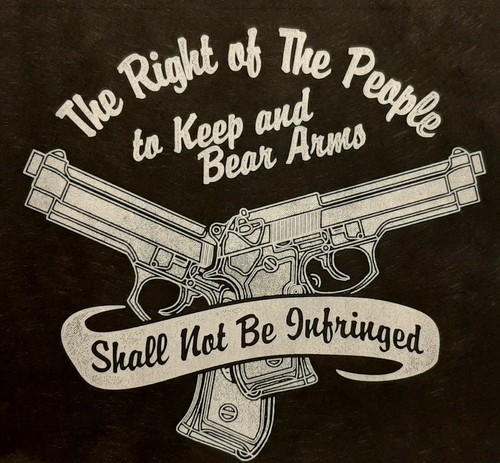 OUTFITTERS KEEP & BEAR ARMS SHALL NOT BE INFRINGED GUN RIGHTS LONG ...