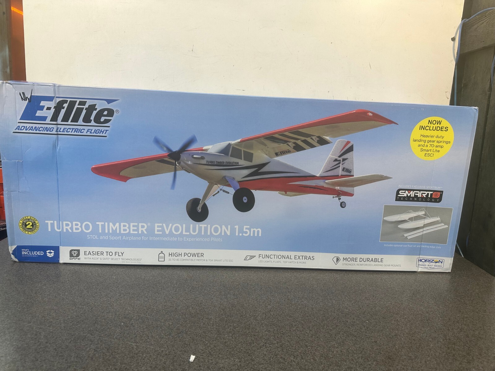 E-flite EFL105250B Turbo Timber Evolution 1.5m Smart BNF Basic Includes ...