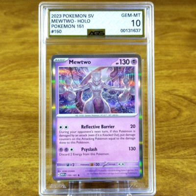 Pokemon Scarlet & Violet 151 Mewtwo 150/165 AGS Gem-MT 10 Holo Rare ...