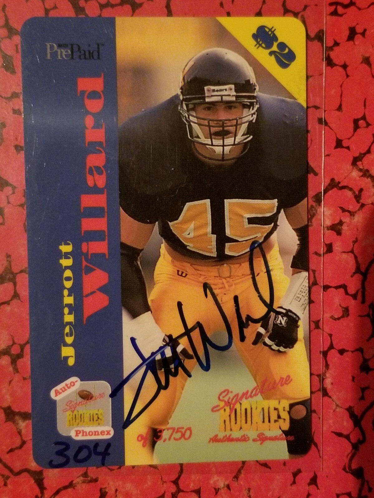 1994 Signature Rookies Auto Phone Card Jerrott Willard | eBay