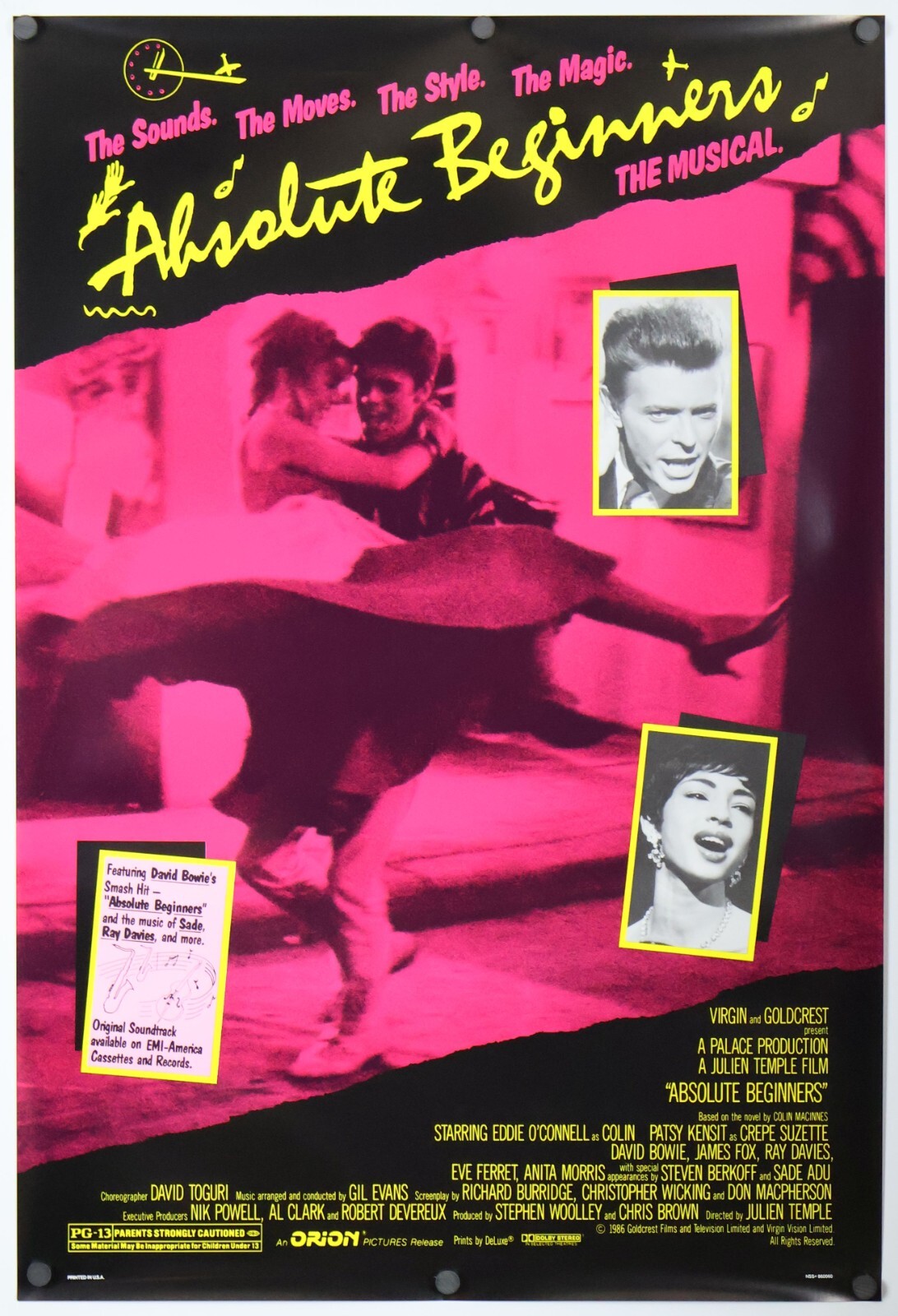 Absolute Beginners - original movie poster - 27x41 - 1986 - David Bowie ...