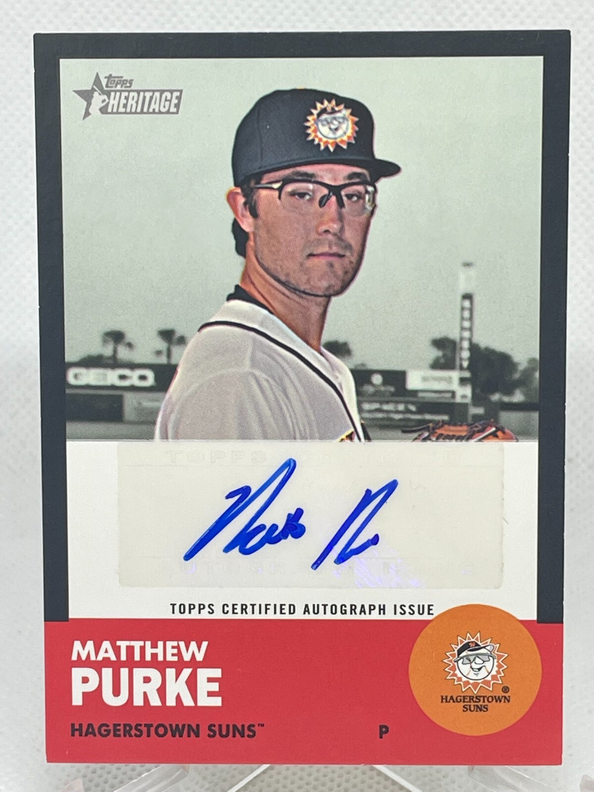 Matthew Purke 2012 Topps Heritage Minors Real One Autograph /50 Auto # ...