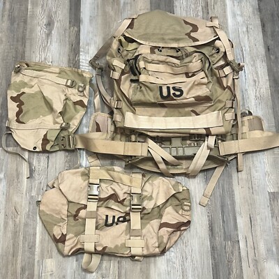 MOLLE II DCU MAIN PACK SLEEPING SYSTEEM CARRIER FRAME,RADIO POUCH,BELT ...