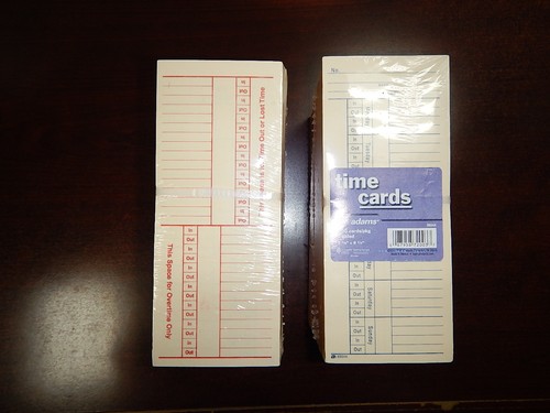 1000 Ct Time Cards Punch Employee Payroll Amano clock 2 Sided Adams ...