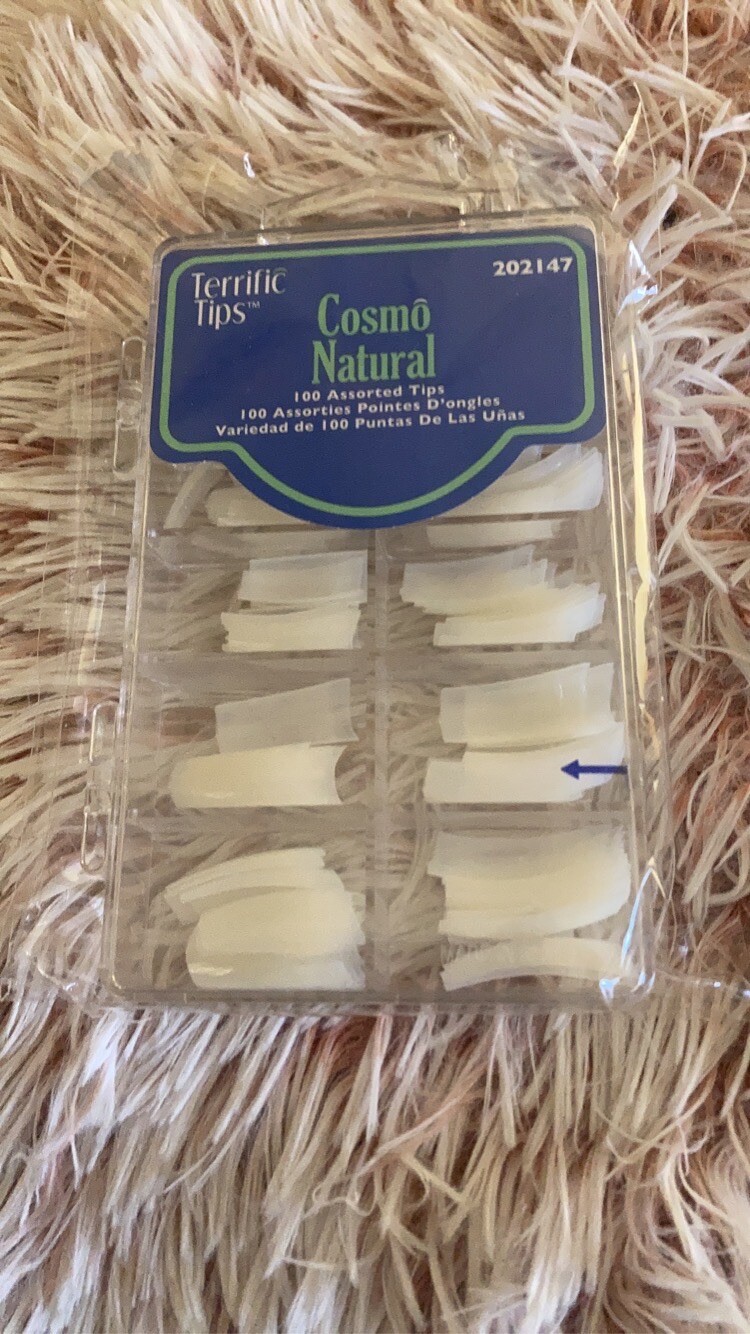 Terrific Tips COSMO NATURAL Nail Tips #202147 (100 Tips ) 2 Boxes for ...