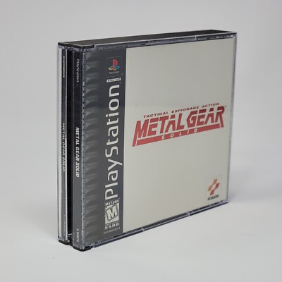 Metal Gear Solid (PlayStation 1 PS1) Black Label Case & Discs (No ...