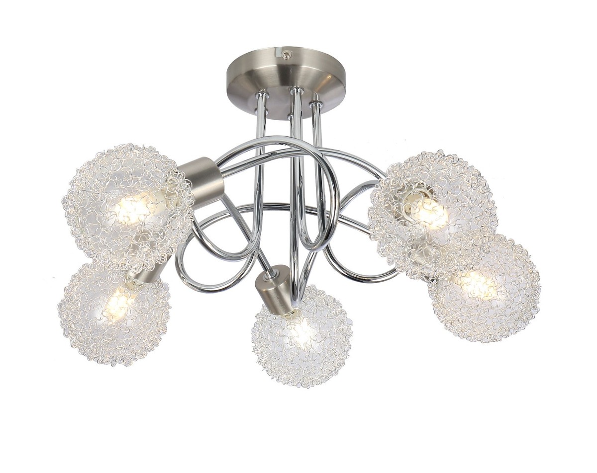 Chrome Flush Ceiling Light 9086 2493 Semi Flush Mounted | Modern