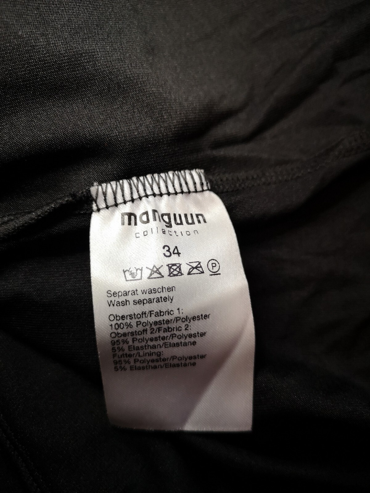 Manguun Collection Kleid Cocktailkleid schwarz mit weißen Streifen Gr ...