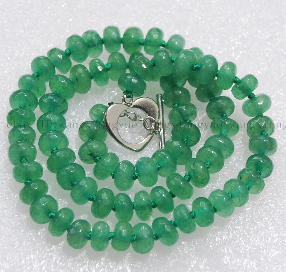 14" 16" 18" 5x8mm Faceted Ruby /Peridot/Emerald Gems Abacus Beads ...