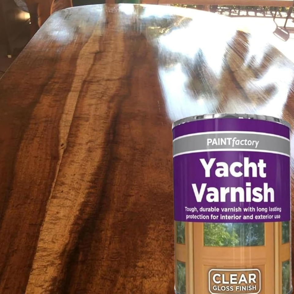 Paint Factory Yacht Varnish Tin Clear Gloss Tough Durable Indoor ...