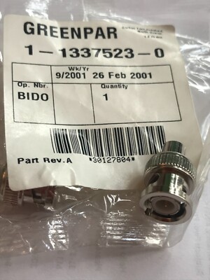 BNC Plug Term 50 Ohm Nickel Pltd 1-1337523-0 by Greenpar 2pcs per sale ...