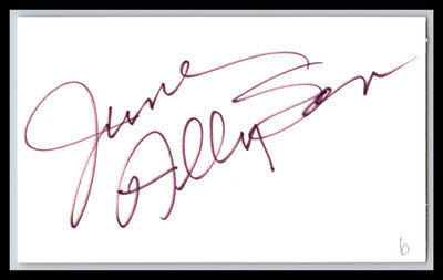June Allyson - Actress - 3x5 Card - Signed / Autograph (b) | eBay