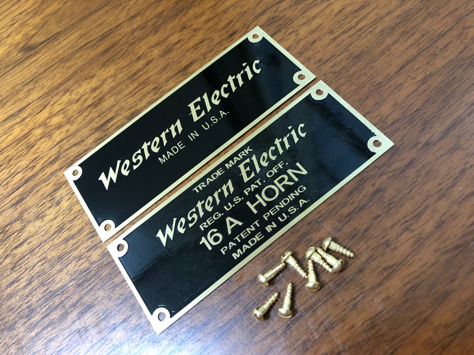 WESTERN ELECTRIC & WESTERN ELECTRIC 16A SPEAKER logo badge label ...