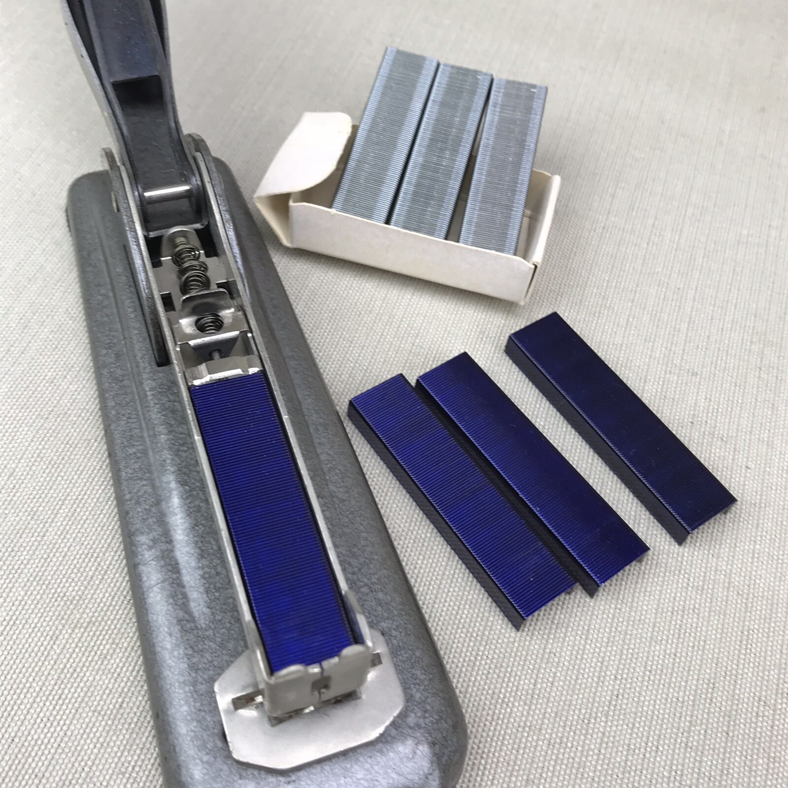 Tatum Buddy T155 Gray Stapler & Blue Staples Vintage Wilson Jones Co ...