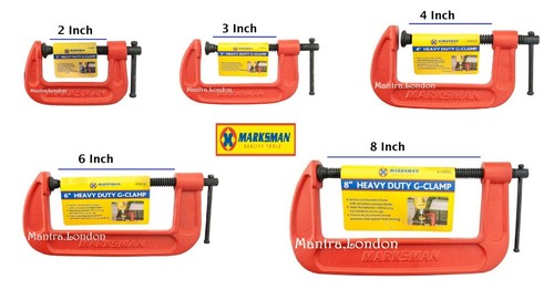 HEAVY DUTY RED G Clamp Iron Clamps Wood Working Welding Support Great ...