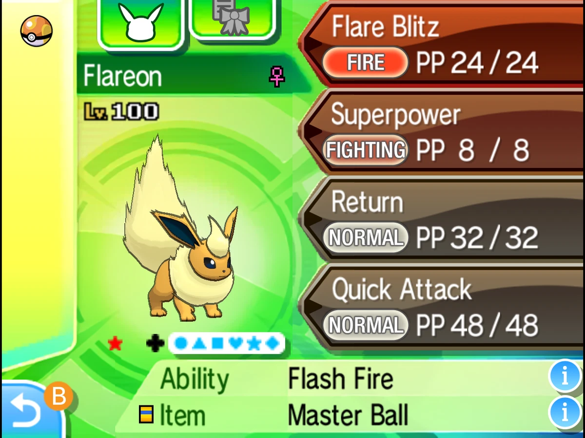 Shiny Flareon X Y