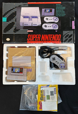 Super Nintendo SNES Home System Console SNS-001 W/ Box Manual Super ...