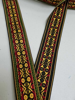 Mayan folk art fabric trim 1 1/2 in wide | eBay