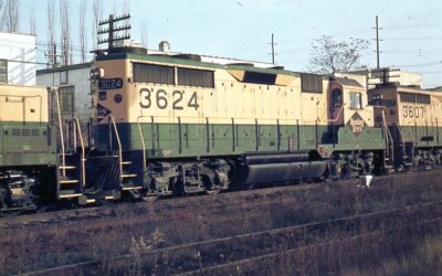 RDG reading railroad GP-35 3624 original slide Reading, PA 12/73 Belt ...