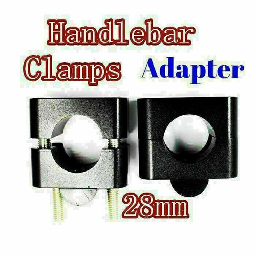 2pcs Motorcycle Handle Bar Mount Fat Bar Adapter Mounts Riser Clamp 22 ...