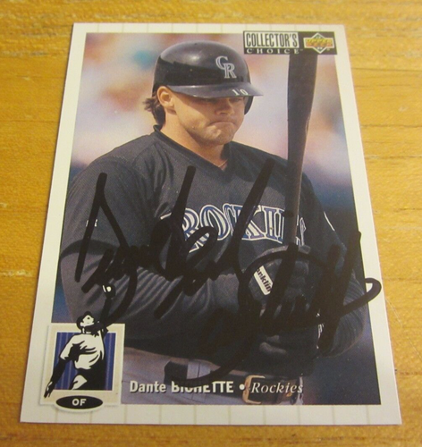 Dante Bichette Autographed Signed 1994 Collector's Choice #52 Card MLB ...