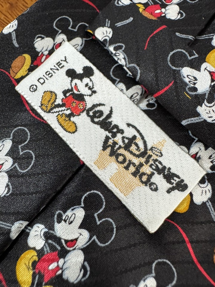 vintage Walt Disney World tie Mickey Mouse silk Adult Mens Necktie ...