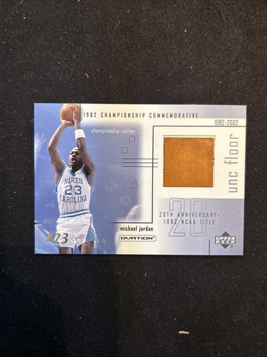 Michael Jordan 1982 UNC Floor Michael Played ON Upper Deck Ovation Card ...