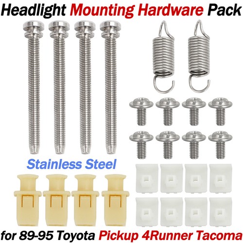 Stainless Headlamp Hardware Pack for 1989-95 Toyota Pickup 4Runner, 95 96 Tacoma | eBay