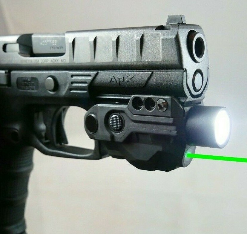 TACTICAL GREEN LASER LIGHT COMBO LED PISTOL GUN RECHARGEABLE BATTERY ...