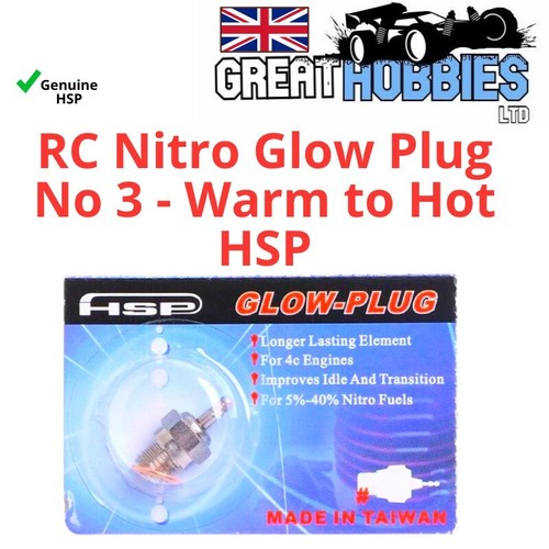 Nitro glow Plug No 3 - Warm to Hot - for general RC use - Platinum ...