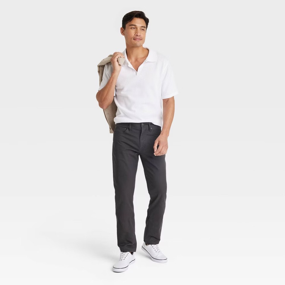 Men's Slim Five Pocket Pants - Goodfellow & Co Dark Gray 32x34 | eBay