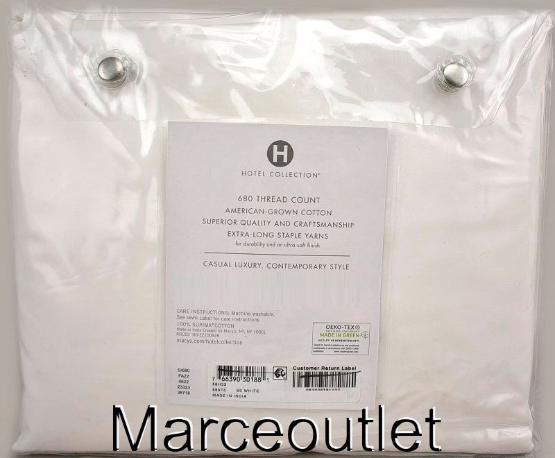 Hotel Collection 680 TC Cotton KING Fitted & Flat Sheets White | eBay