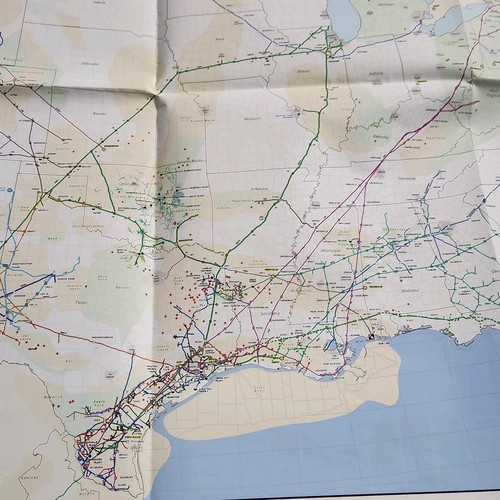 2014 Kinder Morgan Pipelines & Facilities Map Of United States | eBay
