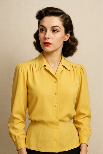 Vintage Lee Mar Pageant Yellow Blouse 10 | eBay