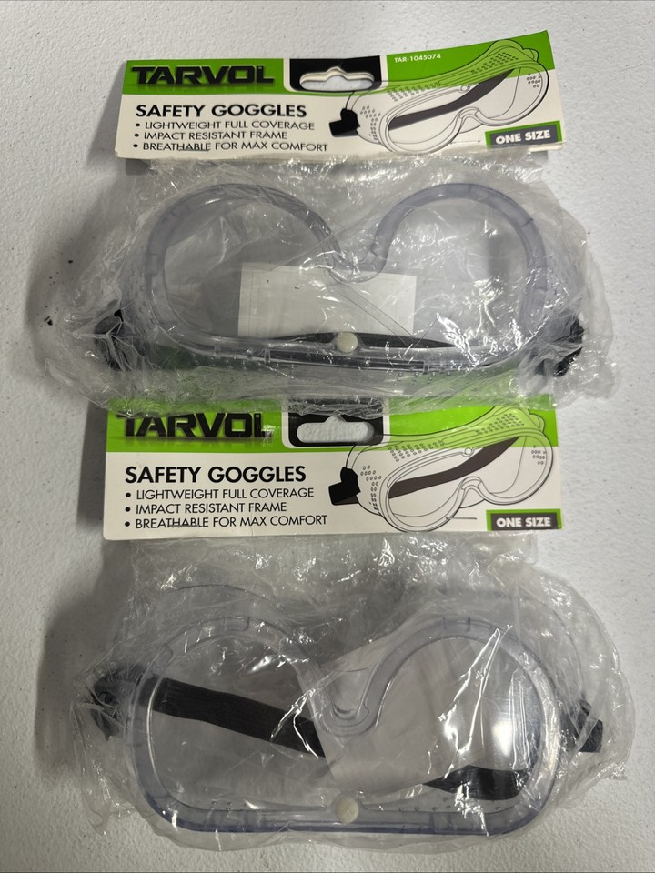 Tarvol Safety Goggles Breathable Lightweight Full Coverage One Size (2 ...