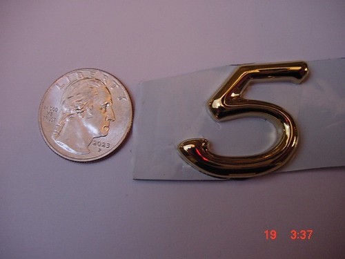 FORMULA BOAT GOLD EMBLEM NUMBER " 5 " FOR HULL SIDE DASK CAR TRUCK AUTO ...