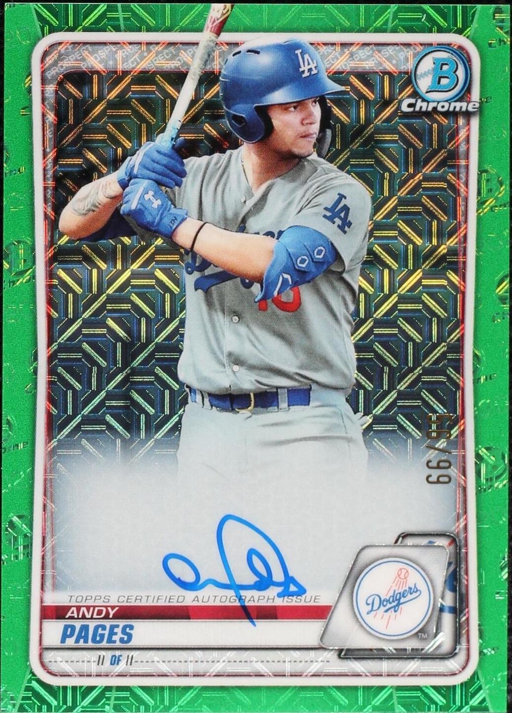 2020 Bowman Chrome - Mega Box Chrome Mojo Autographs Andy Pages #BCMA ...