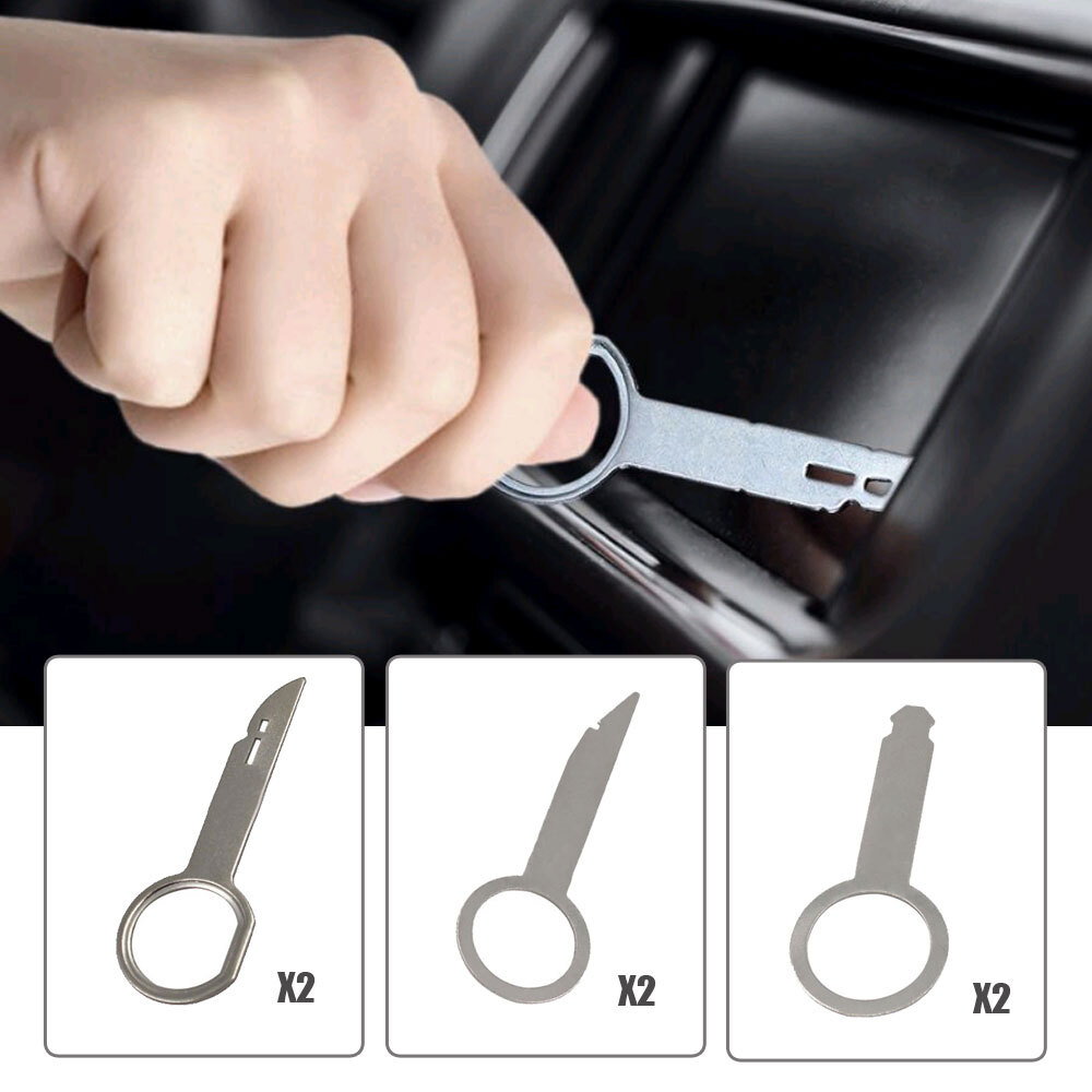 6x Car Parts Radio Removal Key Pin Tool Stereo Head Unit Repair ...