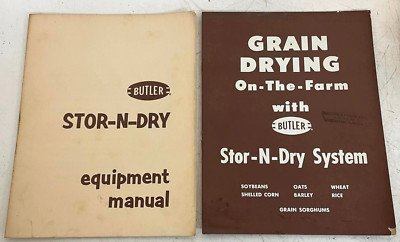 Vtg 1958 1959 Butler Grain Drying Farm Stor-N-Dry System Manual Lot of ...
